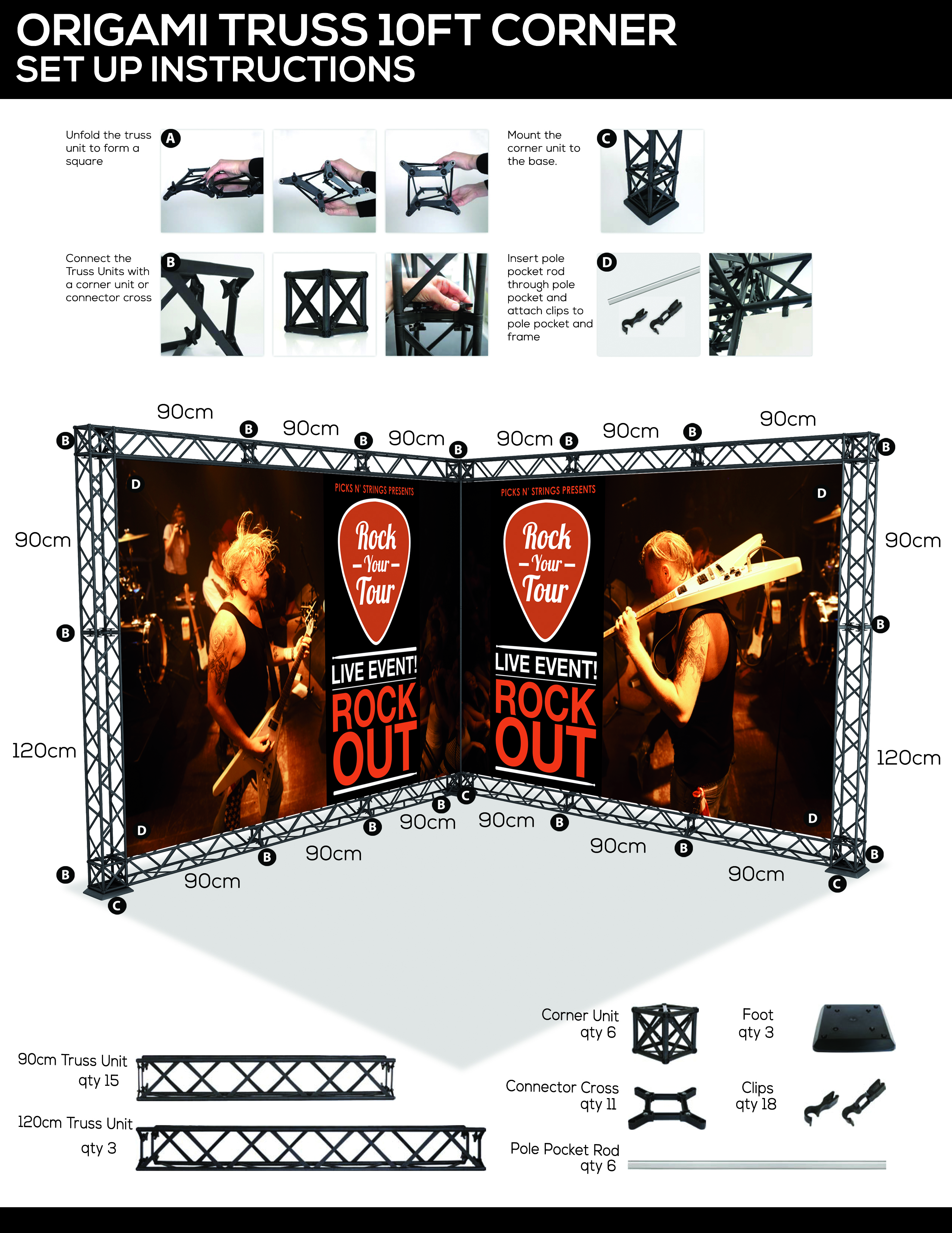 Origami Truss System - Corner (Graphic Package)